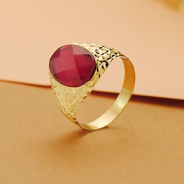 Sello oro rubí spinel - Joyeria Pepe Lozano
